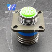 China MIL-DTL-38999 Series III Connector D38999/20WC35PN - 35-Pin Square Flange Receptacle with EMI Shielding for sale