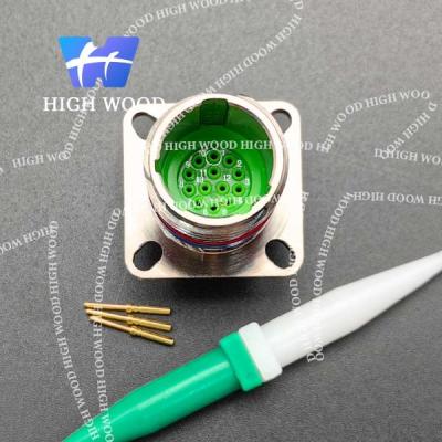 China MIL-DTL-38999 Series III D38999/20FB35PN Square Flange Receptacle 35-Pin Connector for sale