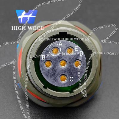 China MIL-DTL-38999 Series III D38999/24WE06SCN Jam Nut Receptacle 6-Pin Crimp Socket for sale