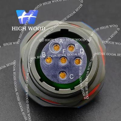 China MIL-DTL-38999 Series III D38999/24WE06SCA Jam Nut Receptacle 6-Pin Connector for sale
