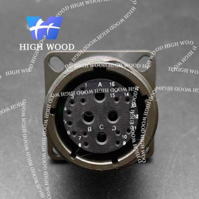 China MIL-DTL-38999 Series III Circular Connector D38999/20WE20SN Square Flange Receptacle 20 Contacts for sale