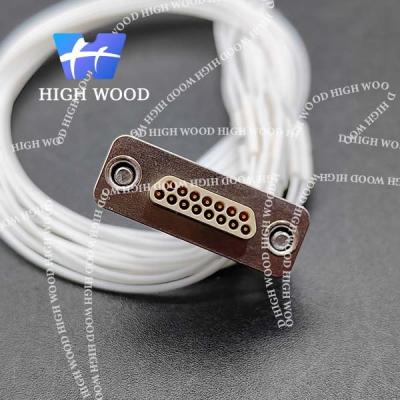 China J30JB Series 15-Pin Glass Sintered Gas Sealed Rectangular Electrical Connector 1.27mm Pitch for sale