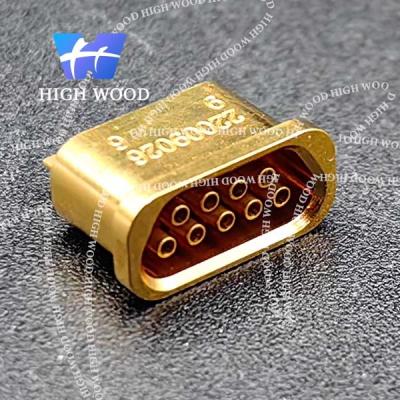 China J30J Series Glass Sintered Gas Sealed Rectangular Connector 9 Pin 1.27mm Pitch for sale