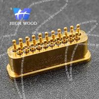 China J30J Series Glass Sintered Gas Sealed Rectangular Connector 21 Pin 1.27mm Pitch for sale