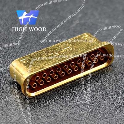 China J30J Series Glass Sintered Gas Sealed Rectangular Connector 21 Pin 1.27mm Pitch for sale