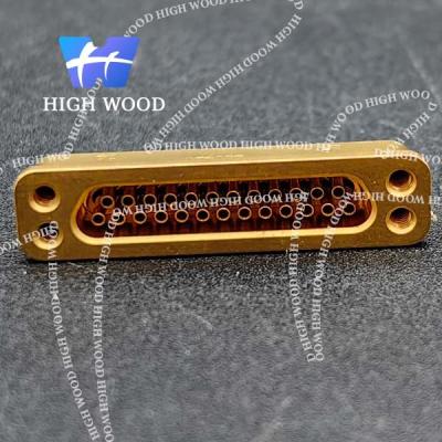 China J30J Series Glass Sintered Gas Sealed Rectangular Connector 25 Core 1.27mm Pitch for sale