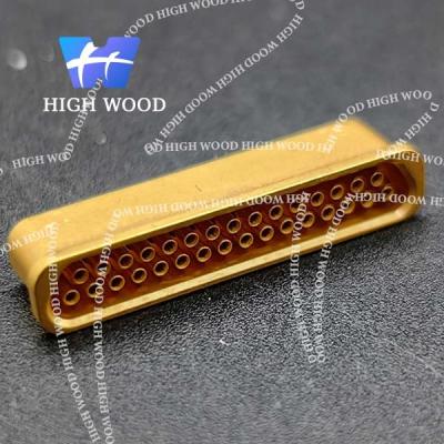 China J30J Series Glass Sintered Gas Sealed Rectangular Connector 31 Pin 1.27mm Pitch for sale