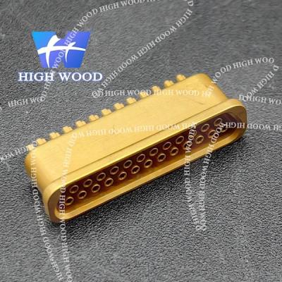 China J30J Series Glass Sintered Gas Sealed Rectangular Connector 25 Core 1.27mm Pitch for sale