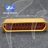 China J30J Series Glass Sintered Gas Sealed Rectangular Connector 25 Core 1.27mm Pitch for sale