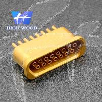 China J30J Series Glass Sintered Gas Sealed Rectangular Connector 15 Pin 1.27mm Pitch for sale