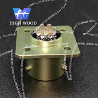 China OHS Series Ultra-Small Electrical Connector Aluminum Alloy Square Flange Receptacle with 7 Silver Contacts for sale