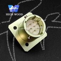 China OHS Series Ultra-Small Electrical Connector Aluminum Alloy Square Flange Receptacle with 7 Silver Contacts for sale