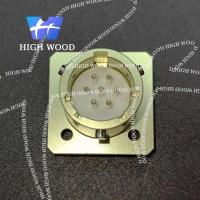China OHS Series Ultra-Small Electrical Connector Aluminum Alloy Square Flange Receptacle with 7 Silver Contacts for sale
