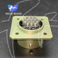 China OHS Series Ultra-Small Electrical Connector - 19 Contacts Silver Plated Aluminum Alloy Square Flange Receptacle for sale