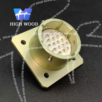 China OHS Series Ultra-Small Electrical Connector - 19 Contacts Silver Plated Aluminum Alloy Square Flange Receptacle for sale