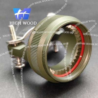 China MIL-DTL-38999 Series III Straight Cable Clamp M85049/38-21W Shell Size 21 Olive Green Cadmium Plating for sale