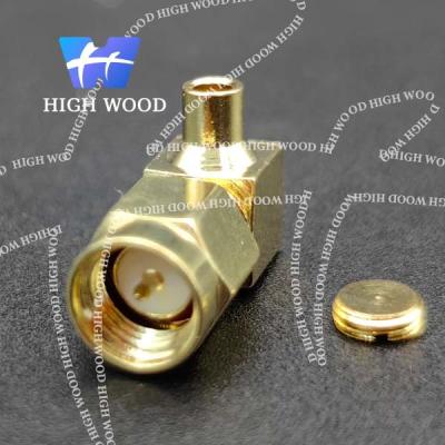 China SMA Series RF Coaxial Connector,SMA-JWB-2， Right Angle Male Connector for sale