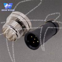 China M12 Connector, 5-Pin Injection-Molded Male, Straight Solder Cup, No Shielding, Code A for sale