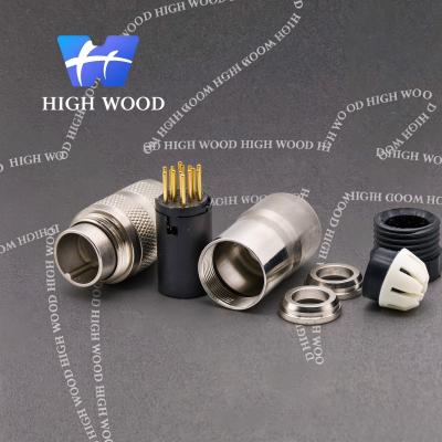China M16，14-pin Male Straight Solder Type Connector for sale