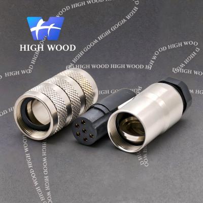 China M16, 6-pin Female, Straight Cable Solder Connector for sale
