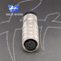 China M16 Waterproof Connector, 8-pin Female, Straight Cable Solder Connector for sale