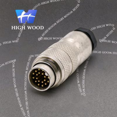 China M16 Series 19-Pin Male Straight Solder Connector for sale