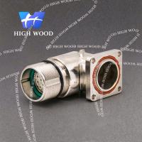 China M23 Connector Socket, 17-Core Right Angle Receptacle, Female, Panel Mount, 4-Hole Flange, Shielded for sale