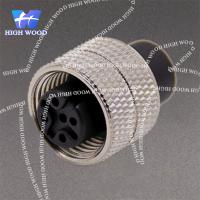 China 5-pin M12 connector, straight injection-molded female connector with solder cups, without shielding for sale