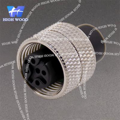 China 5-pin M12 connector, straight injection-molded female connector with solder cups, without shielding for sale