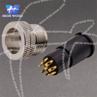 China M12 Connector, 8-Pin Straight Injection-Molded Male Head with Solder Cups, Without Shielding, A-Latch for sale