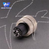 China M12 Connector, 8-Pin Straight Injection-Molded Female Header with Solder Cups, Without Shielding, A-Latch for sale