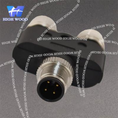 China M12 Adapter, Y-Type, Code A, 4-Pin Male to Dual Female M12 to M12 for sale