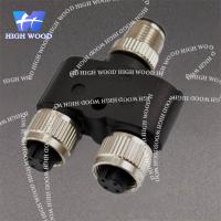 China M12 Adapter, Y-Type, Code A, 4-Pin Male to Dual Female M12 to M12 for sale