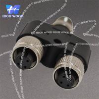 China M12 Adapter, Y-Type, Code A, 4-Pin Male to Dual Female M12 to M12 for sale