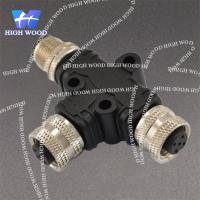 China M12 Adapter, T-Type, A-Code, 5-Pin Male to Dual Female M12 to M12 for sale