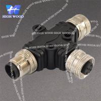 China M12 Adapter, T-Type, A-Code, 5-Pin Male to Dual Female M12 to M12 for sale