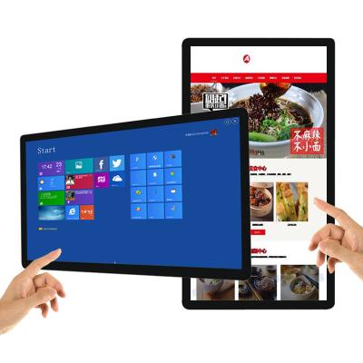 China 55 inch indoor ads touch screen PC Win7/8/10 Android wall mounted LCD digital signage displays player with wifi network for sale