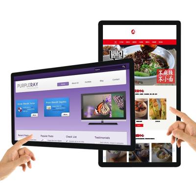 China 32 to 65 inch Wall Mounted LCD Advertising Display Interactive Advertising player IR Touch Screen for sale