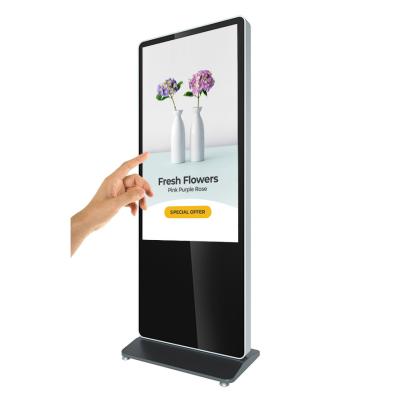 China 55inch slanted standalone touch screen custom led screen all size hd resolution interactive panel toem display kiosk mon for sale