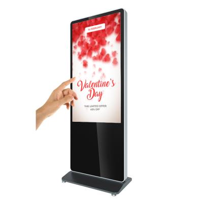 China New! 55 inch Floor Standing dual screen Touch Screen Kiosk for sale
