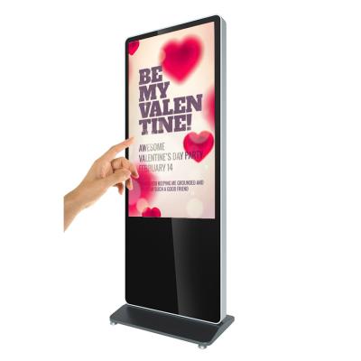 China 2020 43 inch floor standing lcd indoor digitaL lcd indoorfloor kiosk thermal printer for sale