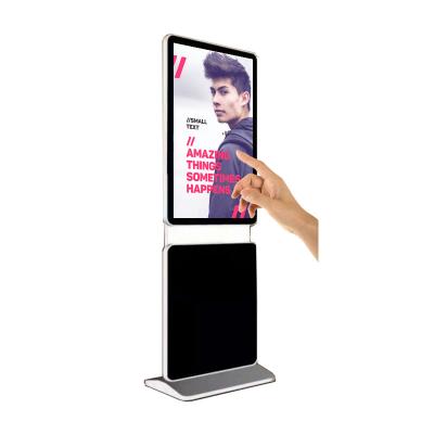 China 55inch Pedestal lcd large size android network digital advertising screens with advertising player self service ordering for sale