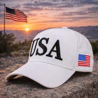 China Embroidery on Hat – Custom USA Embroidered Baseball Cap with American Flag Patch | Patriotic Hats, Custom Caps Manufacturer Wholesale for sale