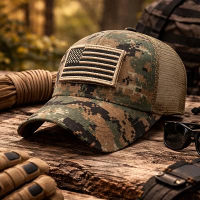 China Embroidered Patch Hat Custom | Tactical Camo Trucker Cap | Custom Logo Patch Hats Manufacturer for sale