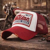 China Embroidered Patch Hat Custom Vintage Trucker Cap Retro Motorcycle Style Custom Logo Mesh Hats Wholesale Manufacturer for sale