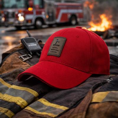 China Leather Patch Hat Custom Workwear Baseball Cap Industrial Style Custom Logo Caps Wholesale Manufacturer for sale