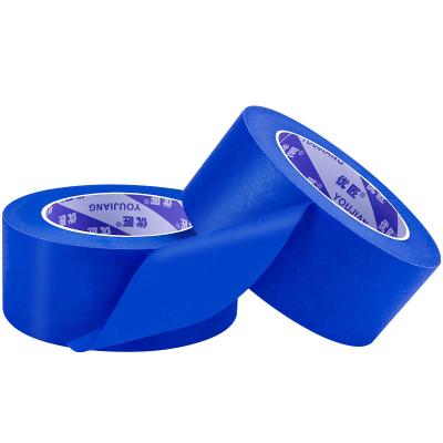 China UV Resistant Blue Painters Masking Tape Crepe Paper 30mm for sale