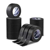 China Black Stick Wall Flat 1 Inch Masking Tape Crepe Paper Stripping Trim for sale