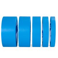 China Blue Crepe Paper Washi Masking Tape 15mm Jumbo Roll For Painter Automotive for sale