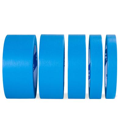 China Blue Crepe Paper Washi Masking Tape 15mm Jumbo Roll For Painter Automotive for sale